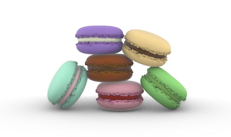 Macaron colorful macaroons 3D model 3D printable | CGTrader