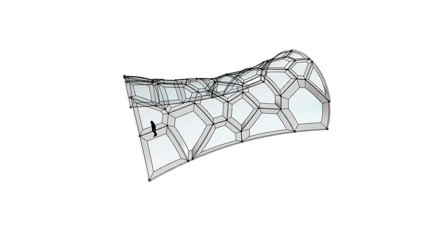Voronoi Pavilion Structure with Glass Panels v1 3D model | CGTrader