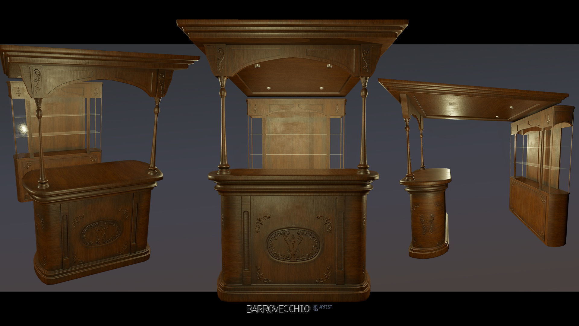 Old pub - Textured 3D model | CGTrader
