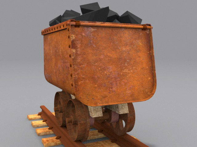 Mine Trolley 3D model | CGTrader