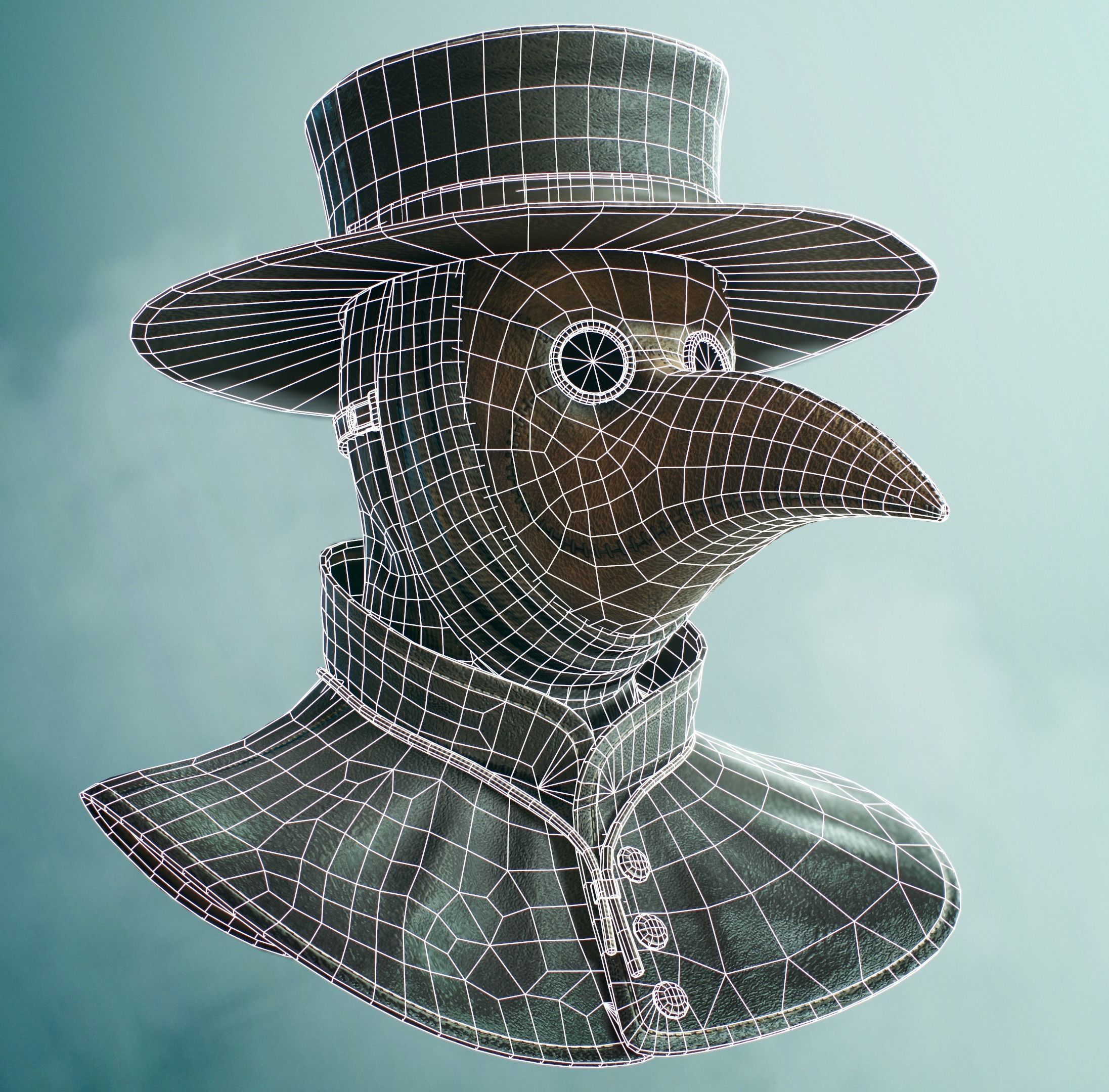 3D model Lowpoly Plague Doctor Mask VR / AR / low-poly | CGTrader
