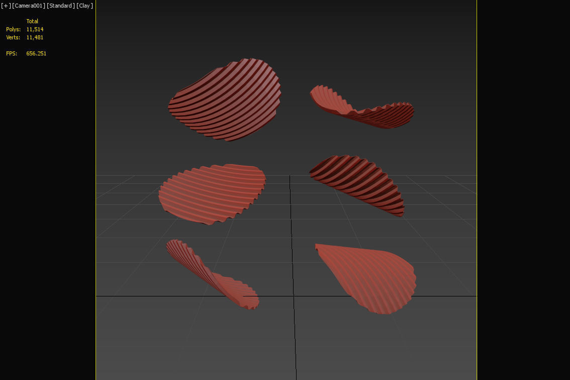 potato chips 3D model | CGTrader