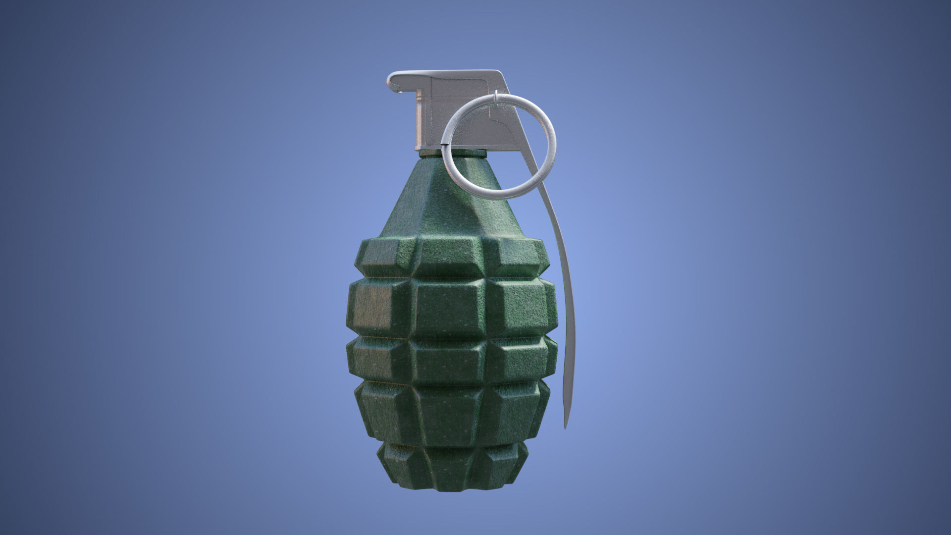 3D model Low Poly MK2 Hand Grenade VR / AR / low-poly OBJ FBX STL BLEND