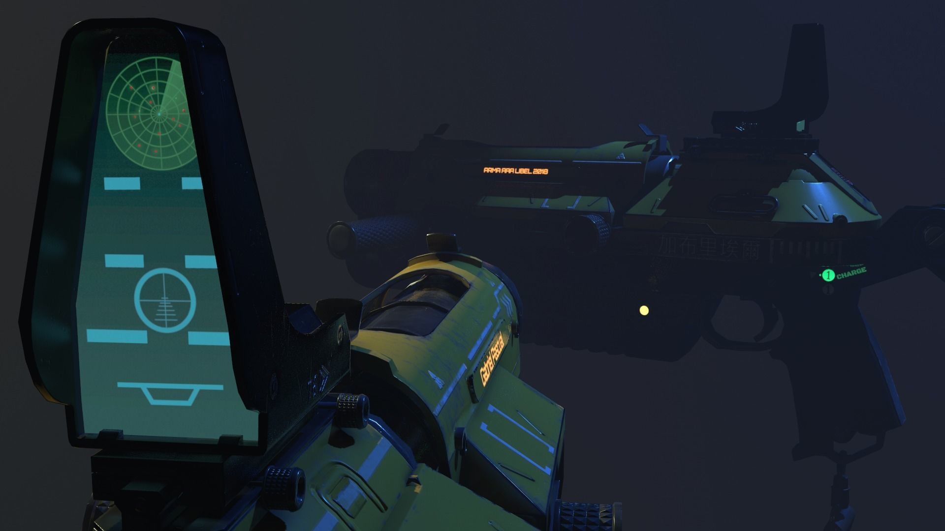 3D model Double Barrel Grenade Launcher VR / AR / low-poly | CGTrader