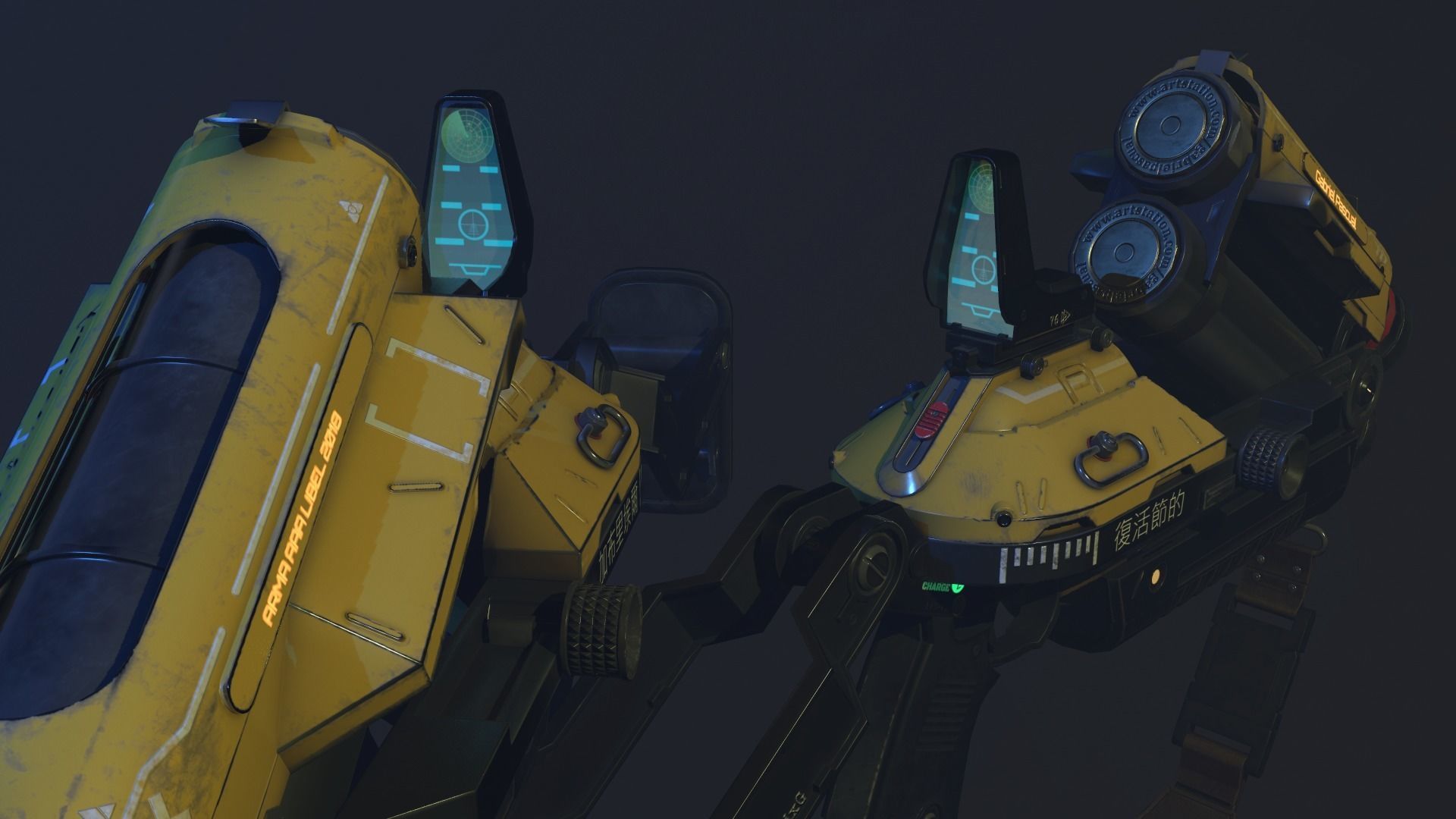 3D model Double Barrel Grenade Launcher VR / AR / low-poly | CGTrader