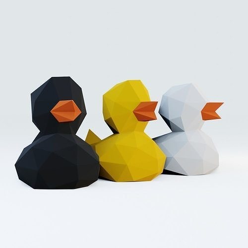3D model Low Poly Ducks VR / AR / low-poly | CGTrader