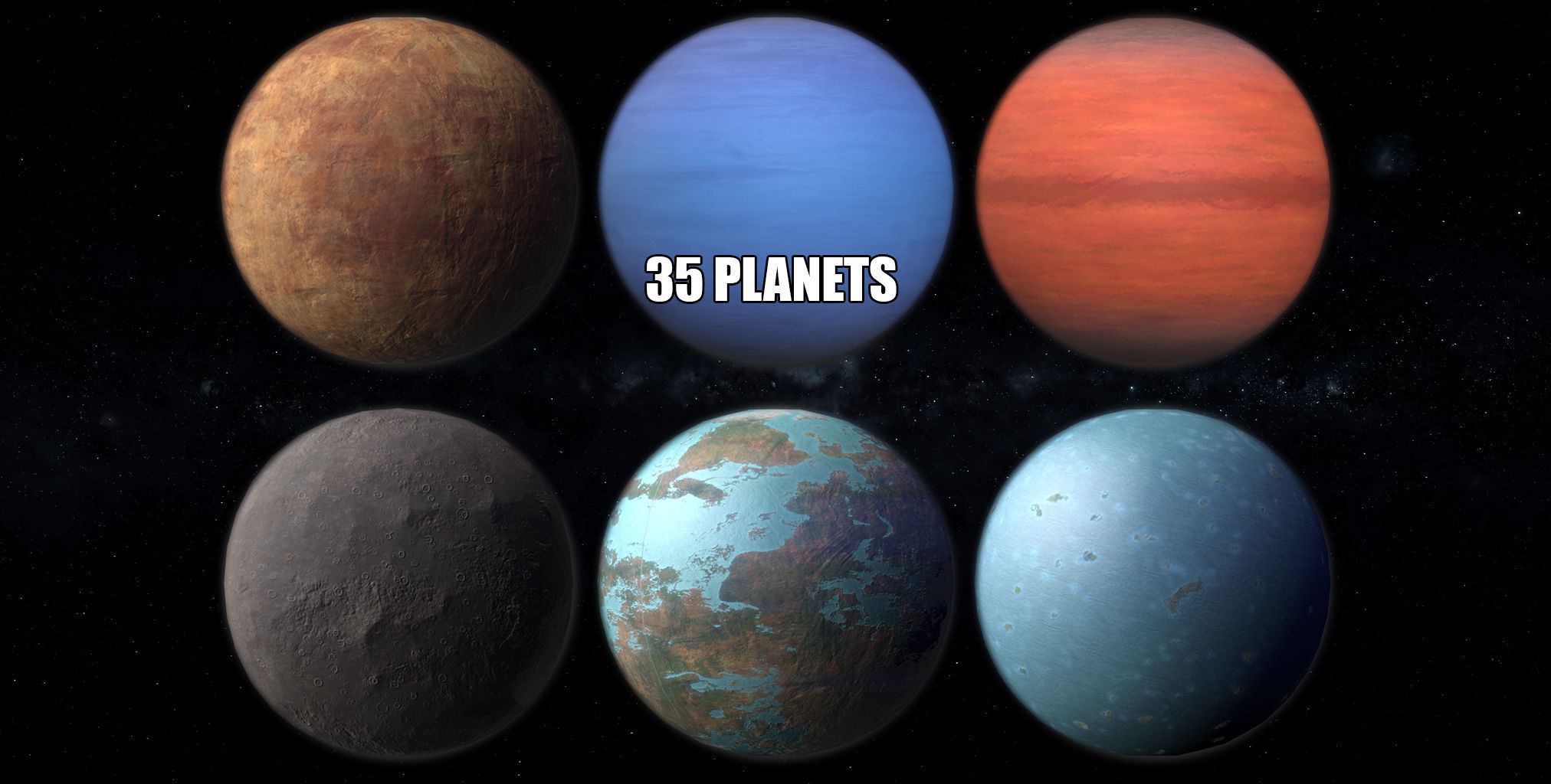 35 Alien Planets Pack 3D Model Collection | CGTrader
