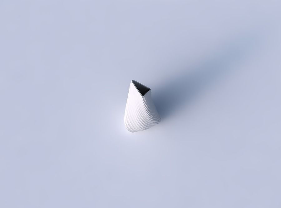 Vase twist puffy tipped triangle with twisted diagonal grid p... 3D ...