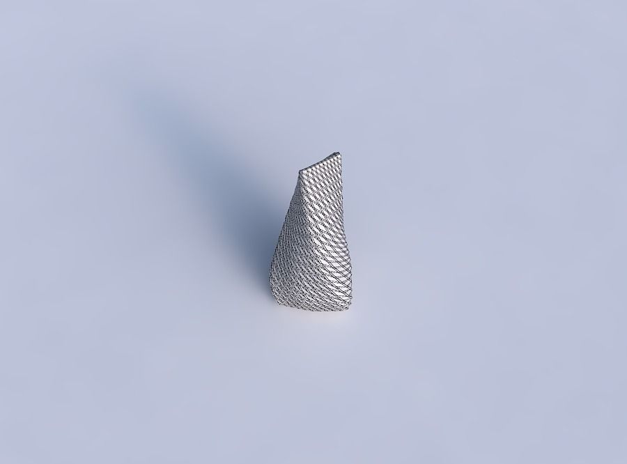 Vase twist puffy tipped triangle with twisted diagonal grid p... 3D ...