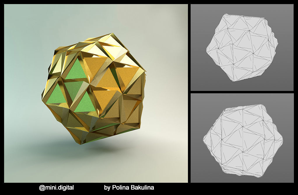 3D model Set of Abstract Simple Geometric Shapes VR / AR / low-poly ...