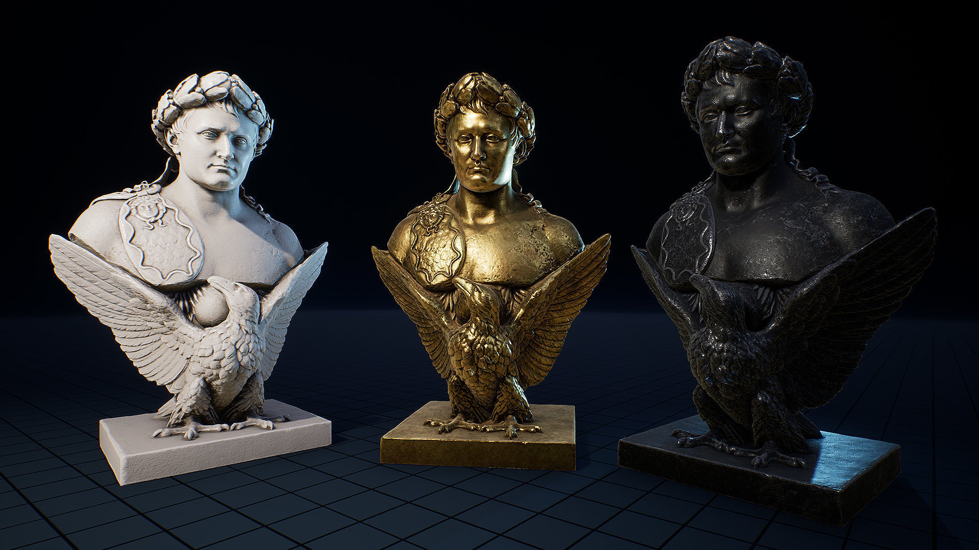 3D model Statues set 01 VR / AR / low-poly | CGTrader