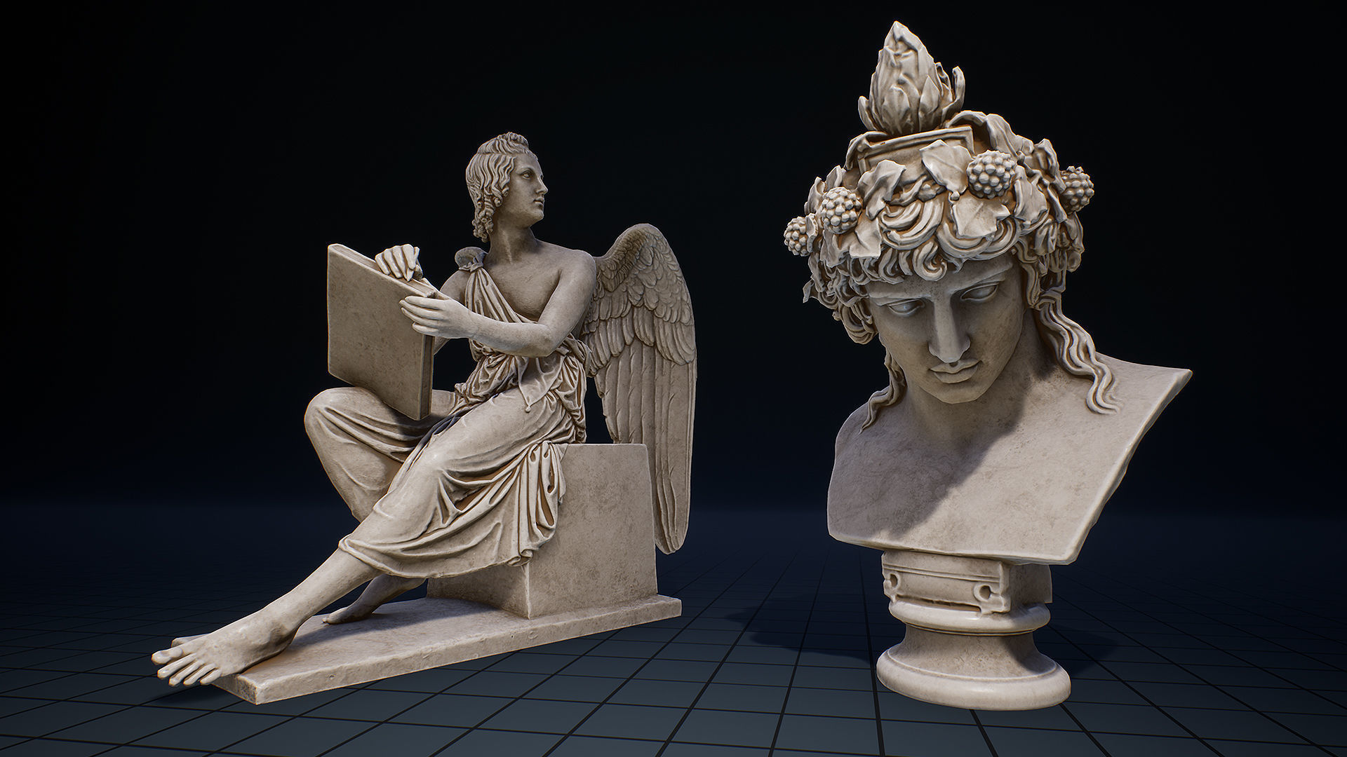 3D model Statues set 01 VR / AR / low-poly | CGTrader