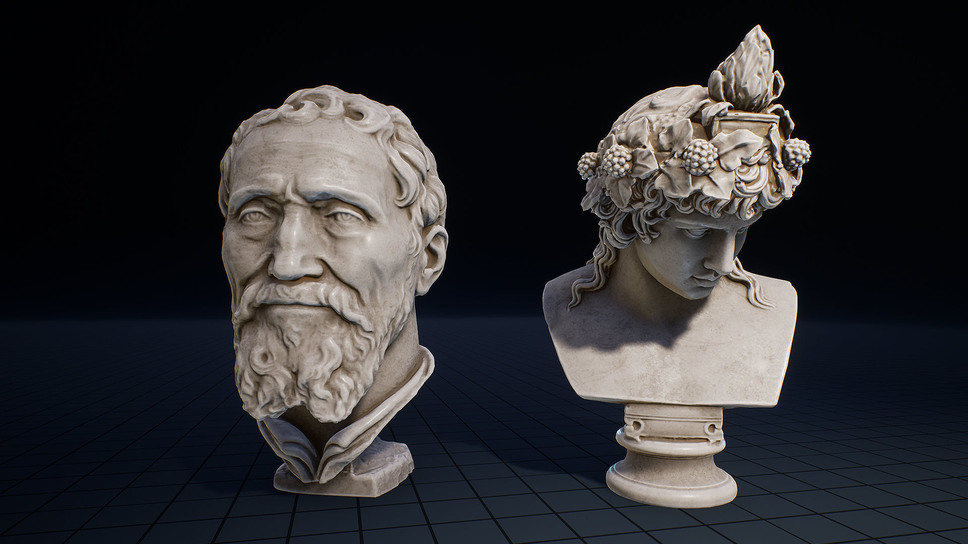 3D model Statues set 01 VR / AR / low-poly | CGTrader