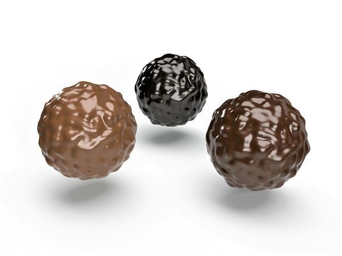 3D model Realistic 3d Chocolate Ball Design VR / AR / low-poly | CGTrader