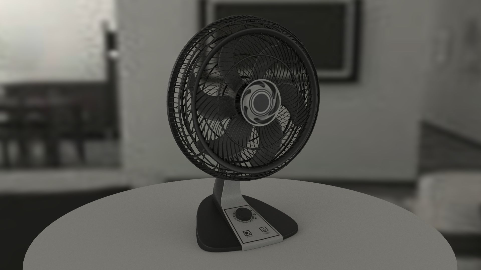Generic black fan 3D model | CGTrader