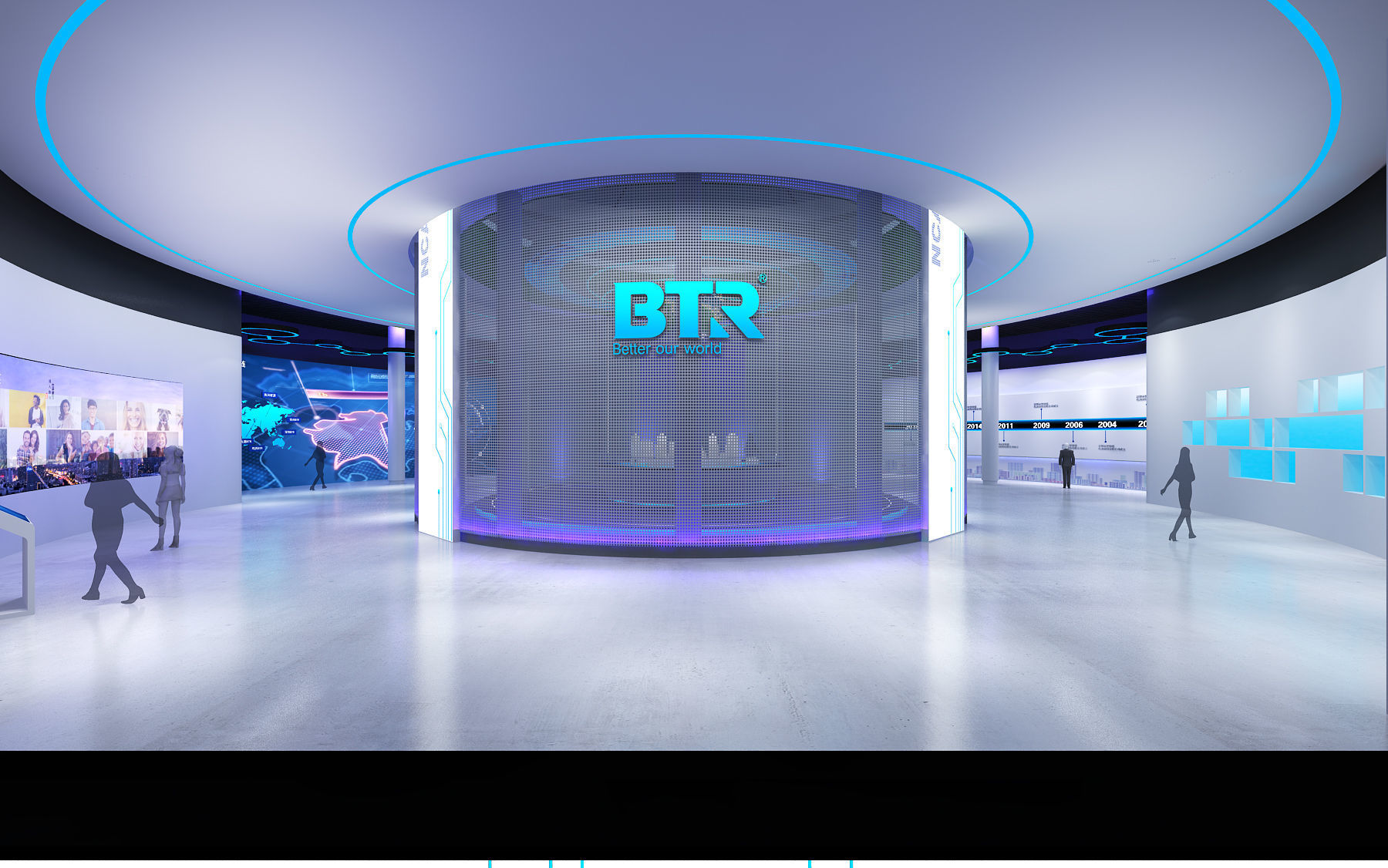 Science and technology enterprise exhibition hall design 3D model ...