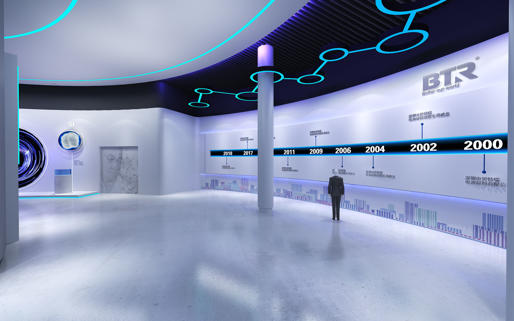 Science and technology enterprise exhibition hall design 3D model ...