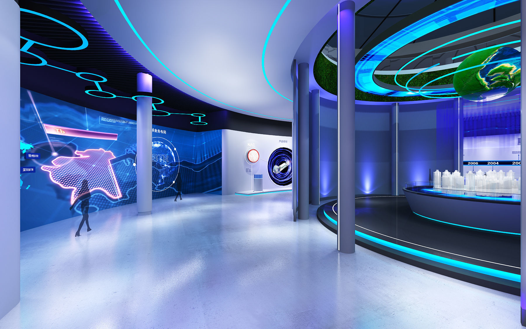 Science and technology enterprise exhibition hall design 3D model ...