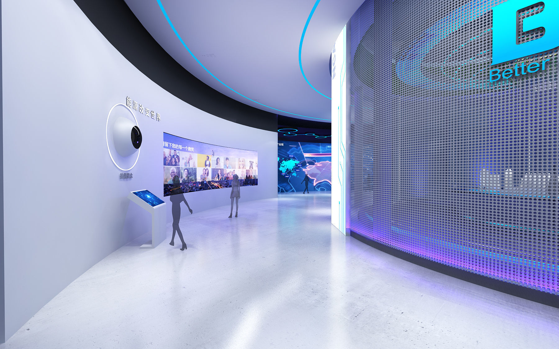 Science and technology enterprise exhibition hall design 3D model ...