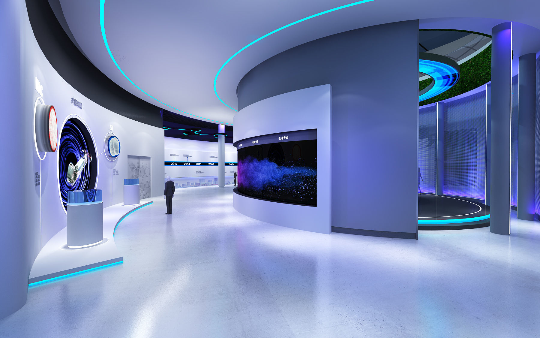 Science and technology enterprise exhibition hall design 3D model ...