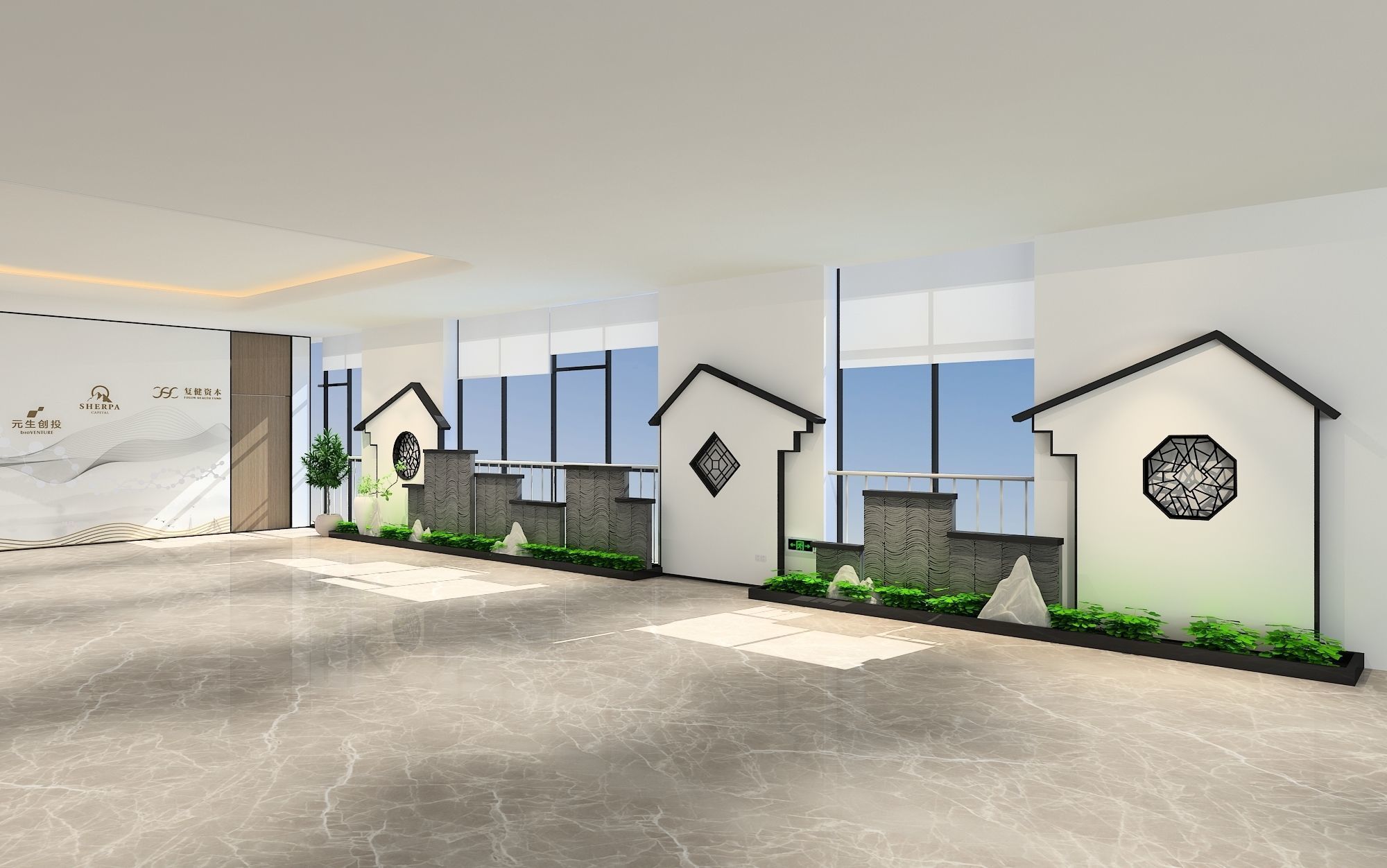 New Chinese office space design 3D model animated | CGTrader