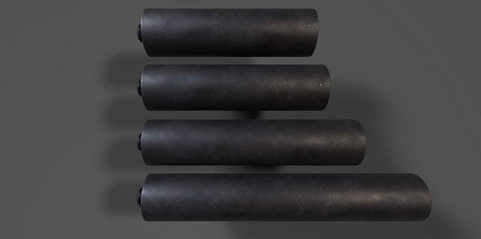3D model Weapon supressor Pack PBR Model VR / AR / low-poly | CGTrader