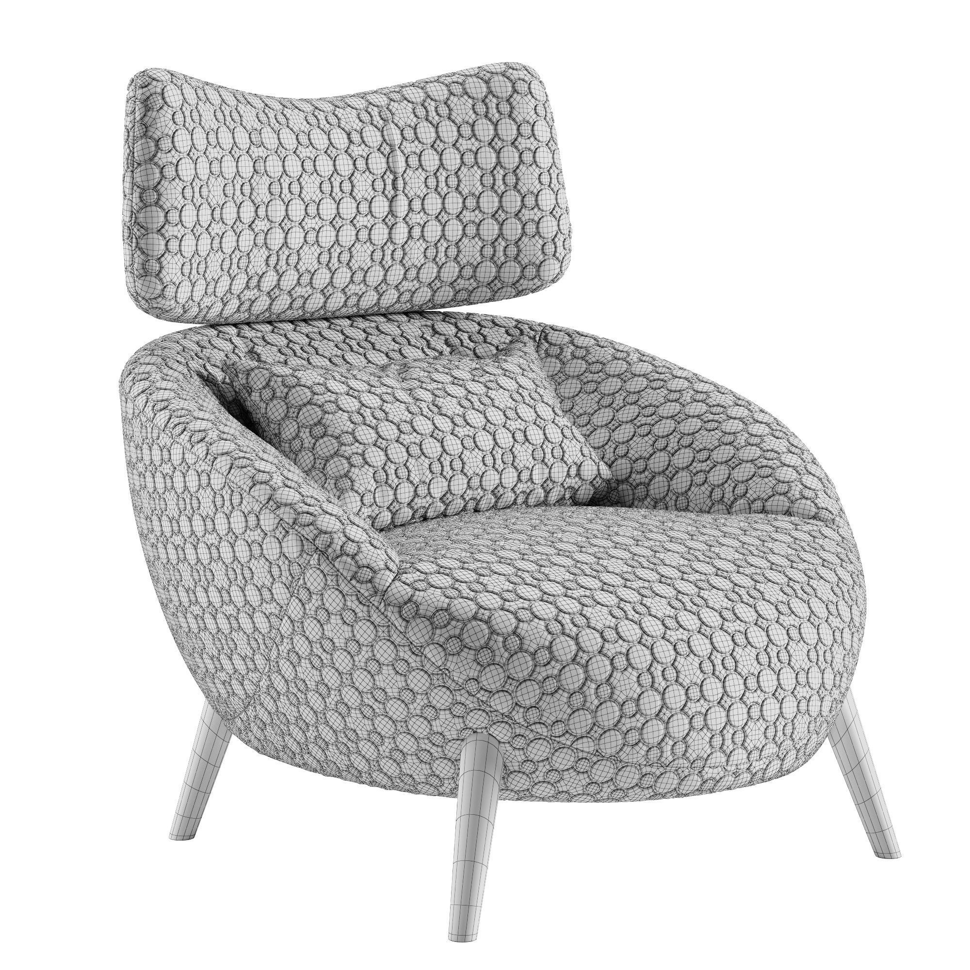 Natuzzi Luna armchair 3D model | CGTrader