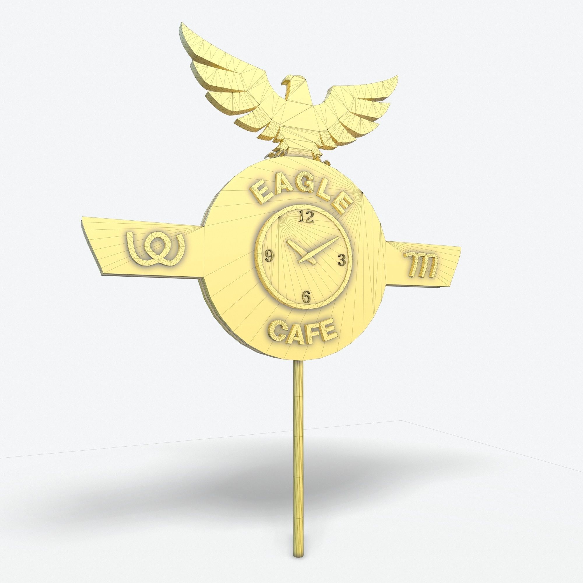 3D model Eagle Cafe Motorway Sign VR / AR / low-poly | CGTrader