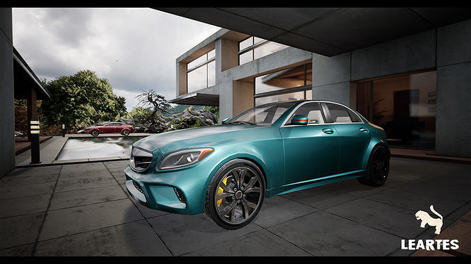 3D model Sedan Car Driveable Animated Realistic VR / AR / low-poly ...