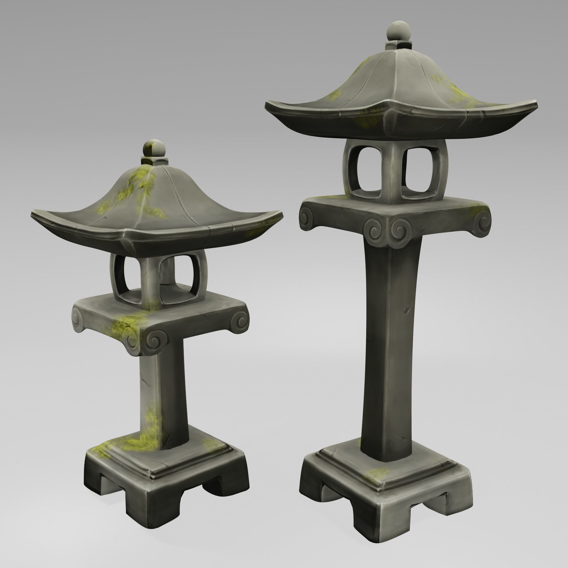 3D model Japanese Stone Lanterns VR / AR / low-poly | CGTrader