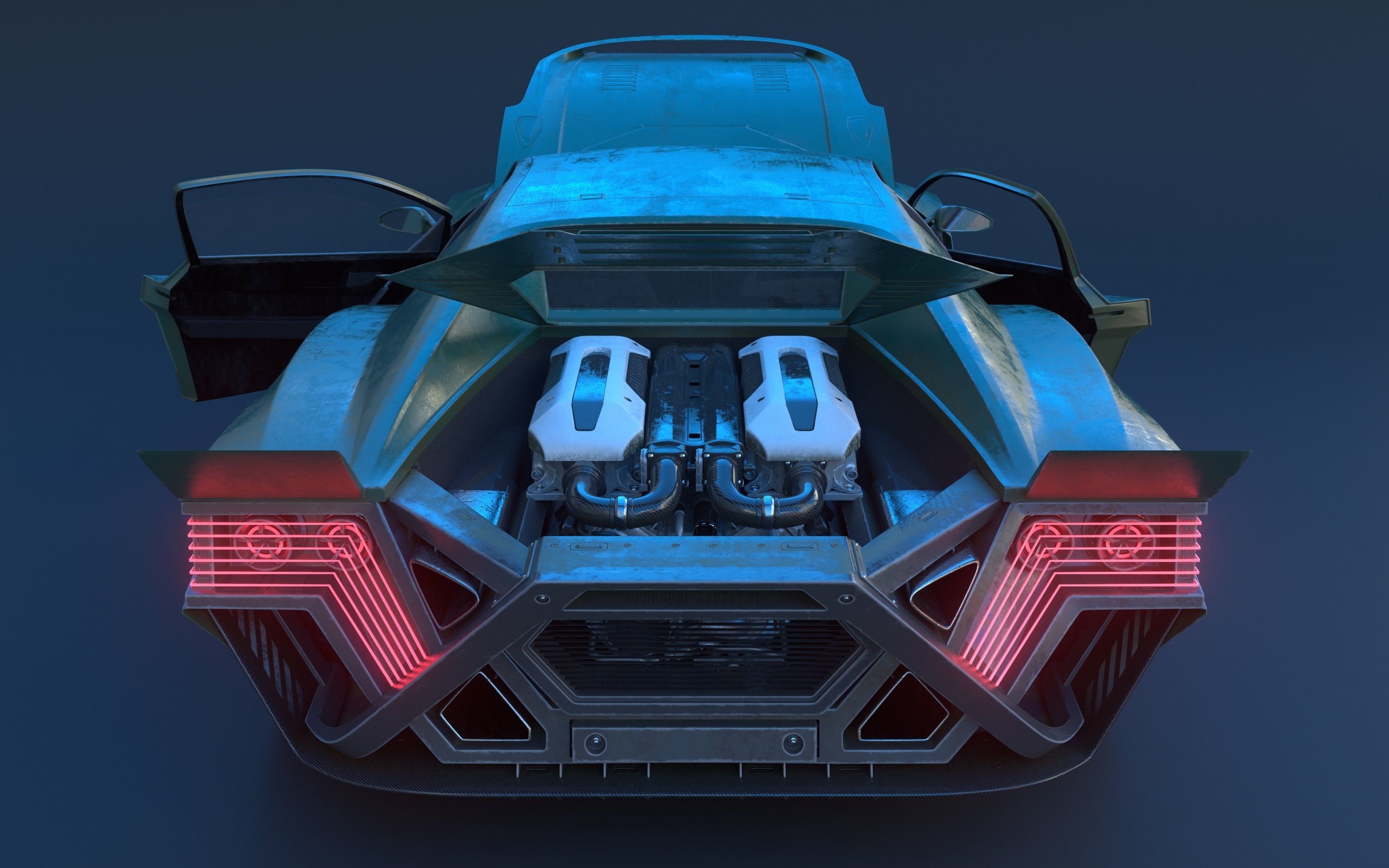 3D model Cyberpunk car concept VR / AR / low-poly | CGTrader
