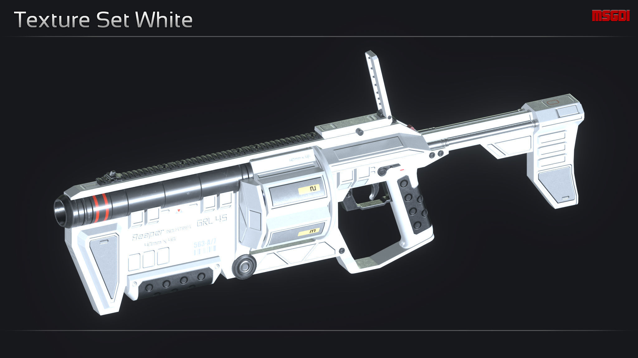 3D model Scifi Grenade Launcher GRL 45 VR / AR / low-poly | CGTrader