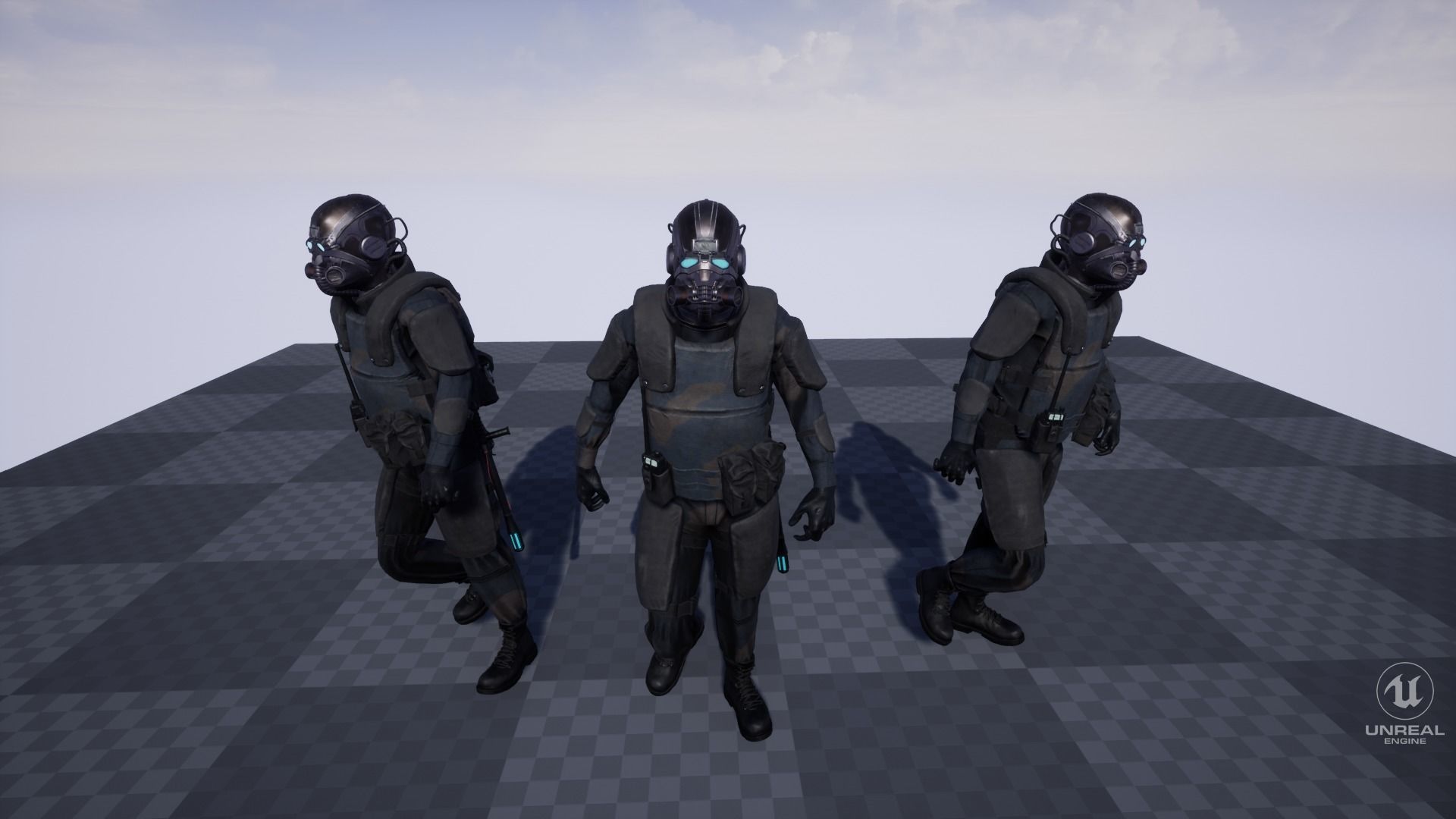 3D model Special forces skifi soldier - skin 2 VR / AR / low-poly ...