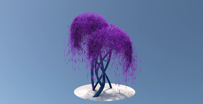 Fantasy alien tree - sci-fi vegetation for space environment 3D model ...