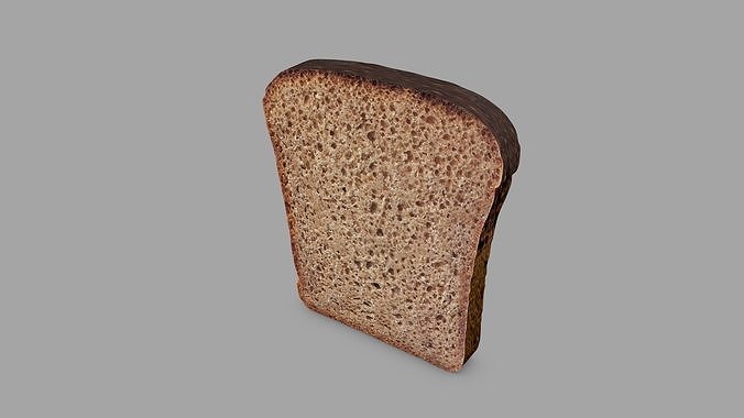 Bread slice 3D model | CGTrader