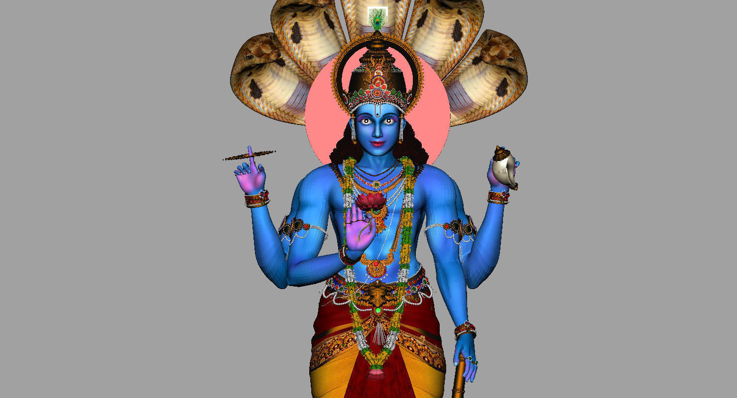 sri lord maha vishnu 3D model | CGTrader