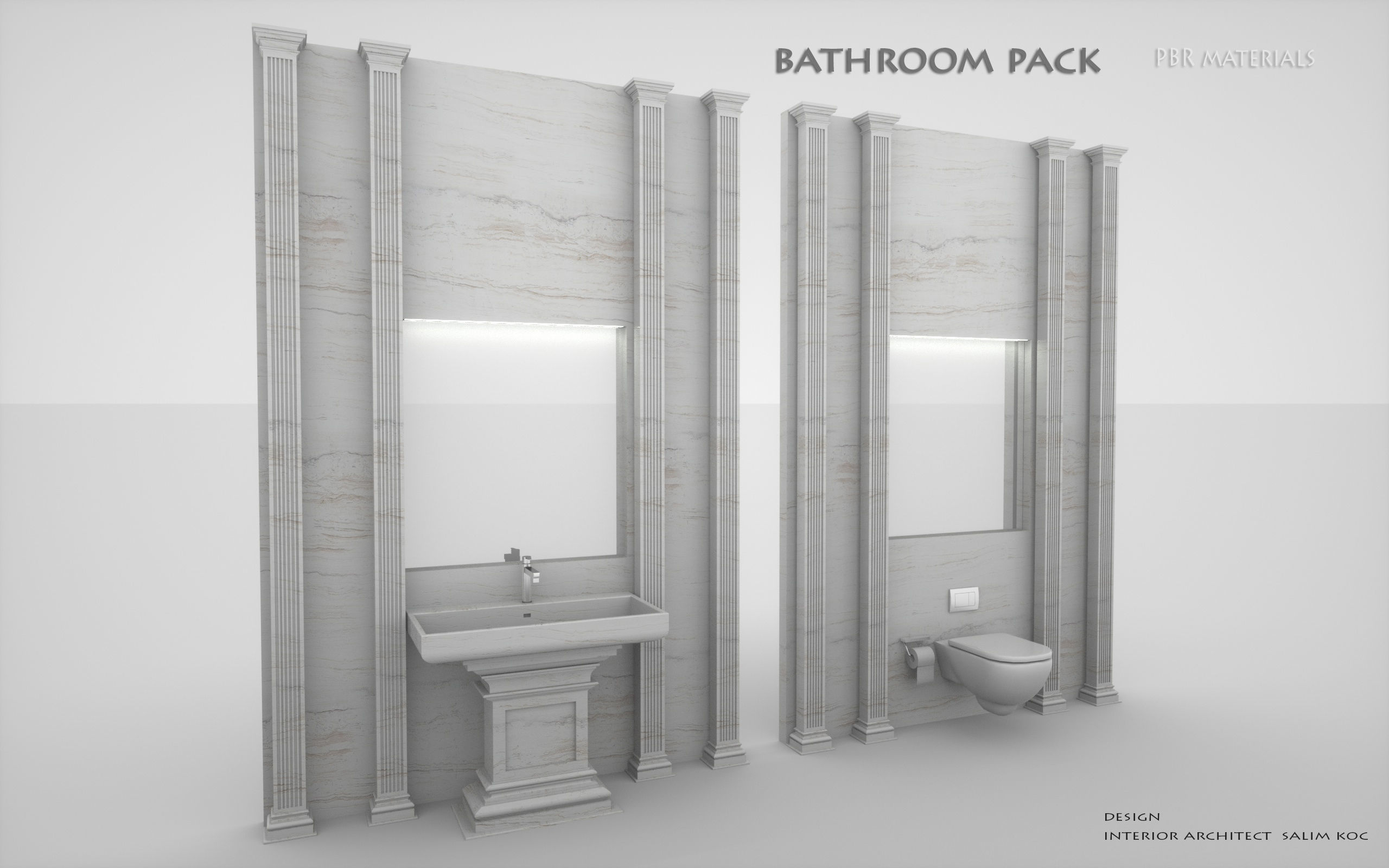 3D model bathroom pack VR / AR / low-poly | CGTrader