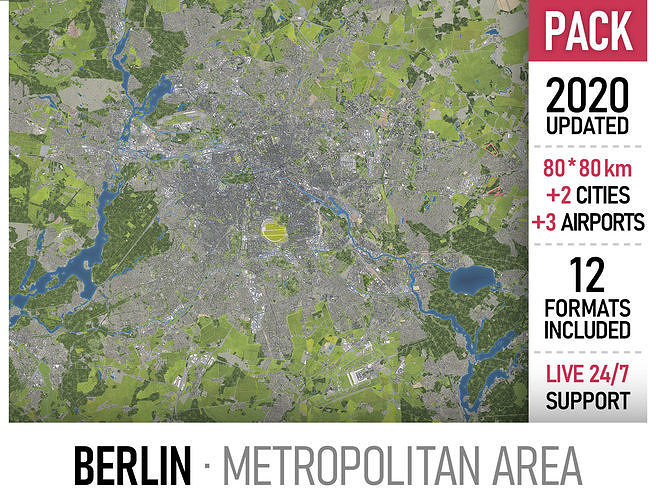 3D Model Collection Berlin Metropolitan Area VR / AR / low-poly | CGTrader