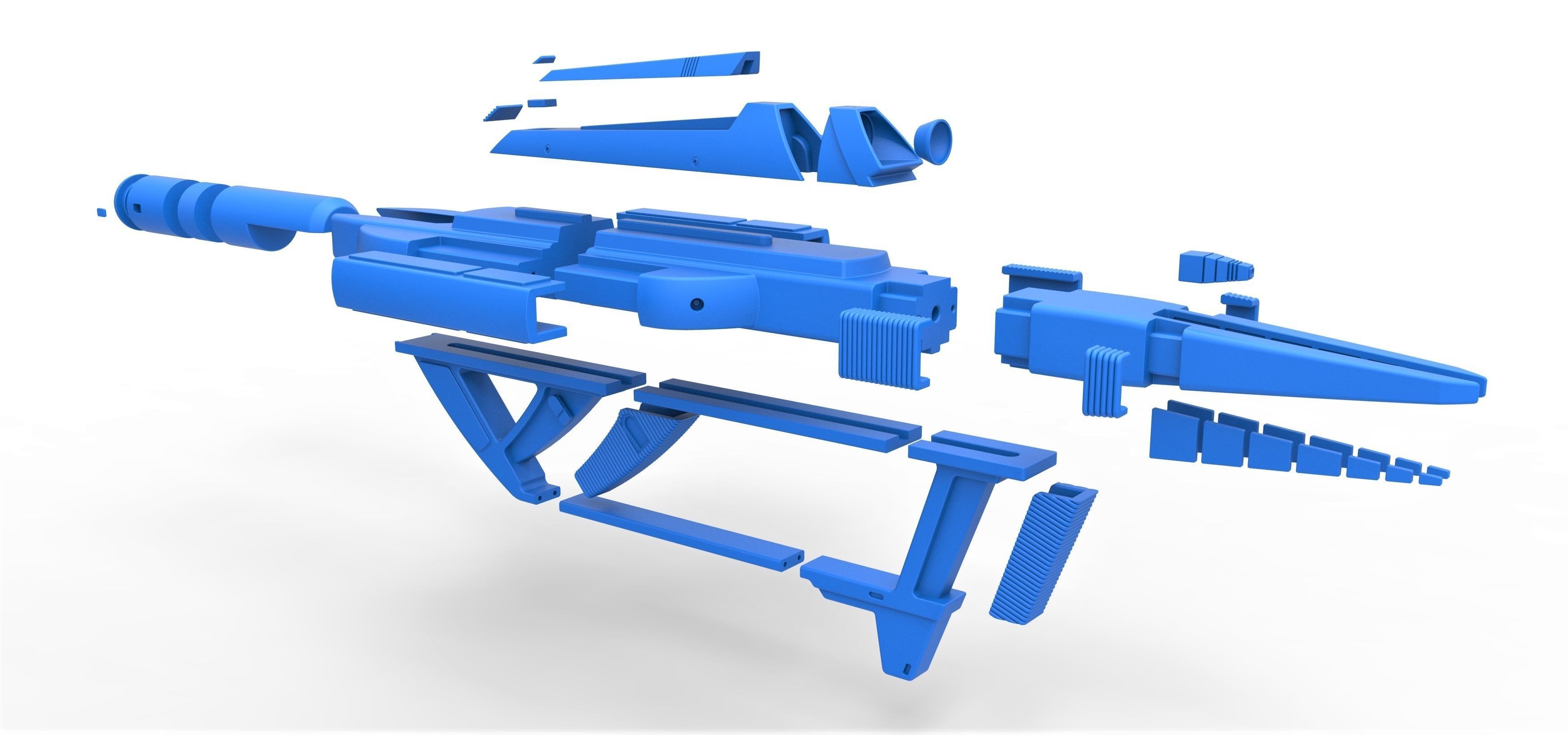 Compression Phaser Rifle from Star Trek Voyager 3D model 3D printable ...
