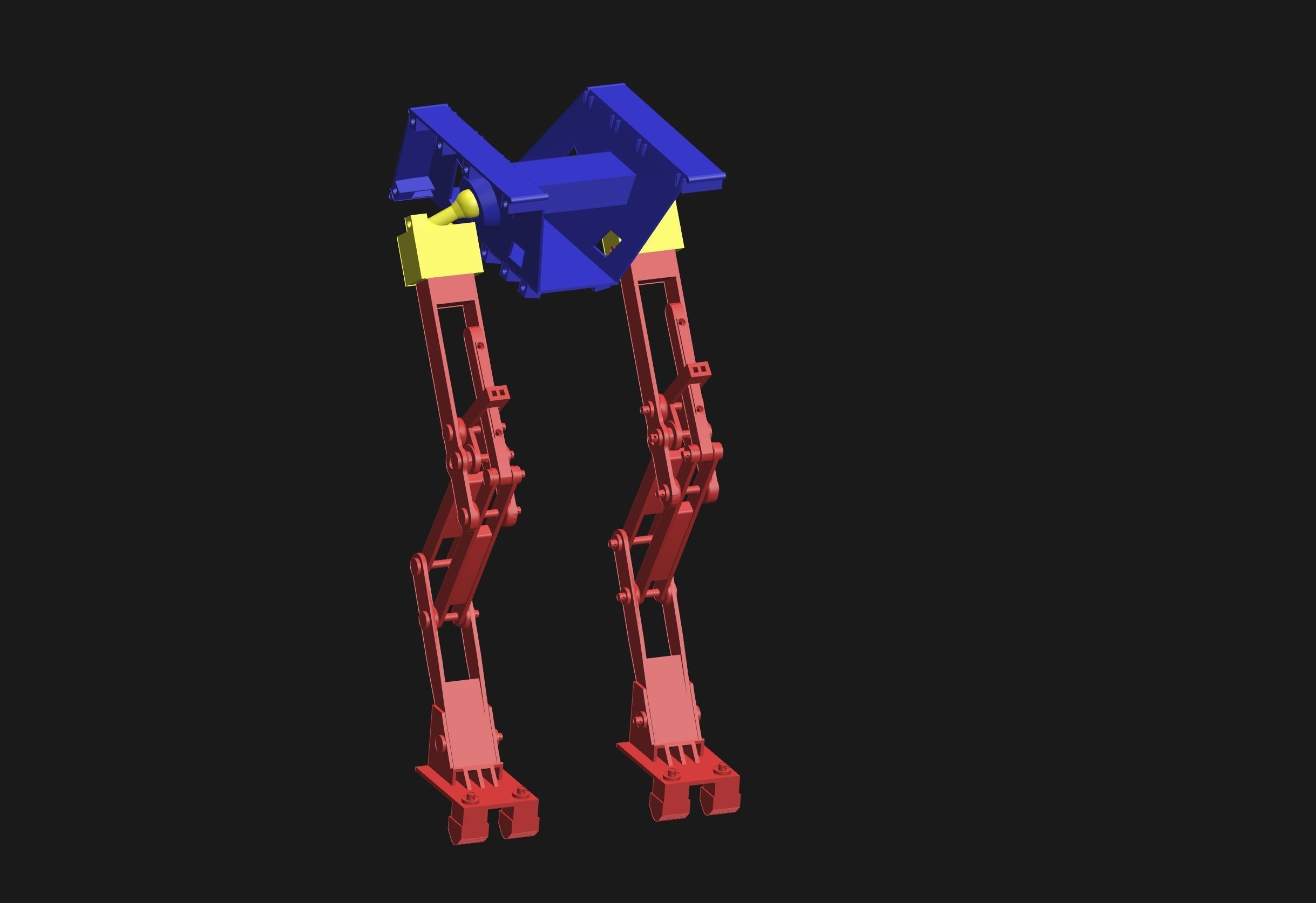 XTI PASSIVE DYNAMIC ROBOT WALKER 3D model 3D printable | CGTrader