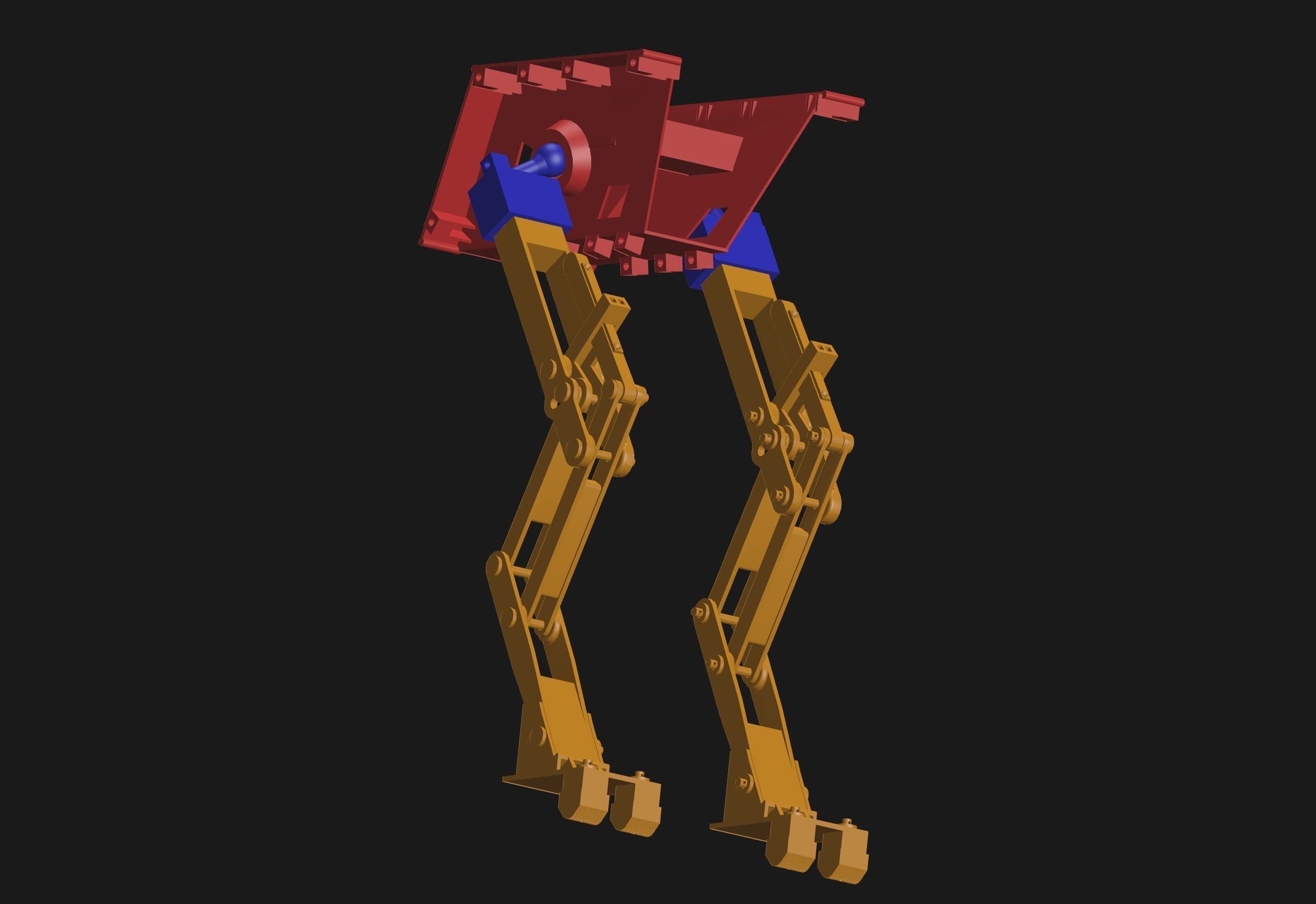 XTI PASSIVE DYNAMIC ROBOT WALKER 3D model 3D printable | CGTrader