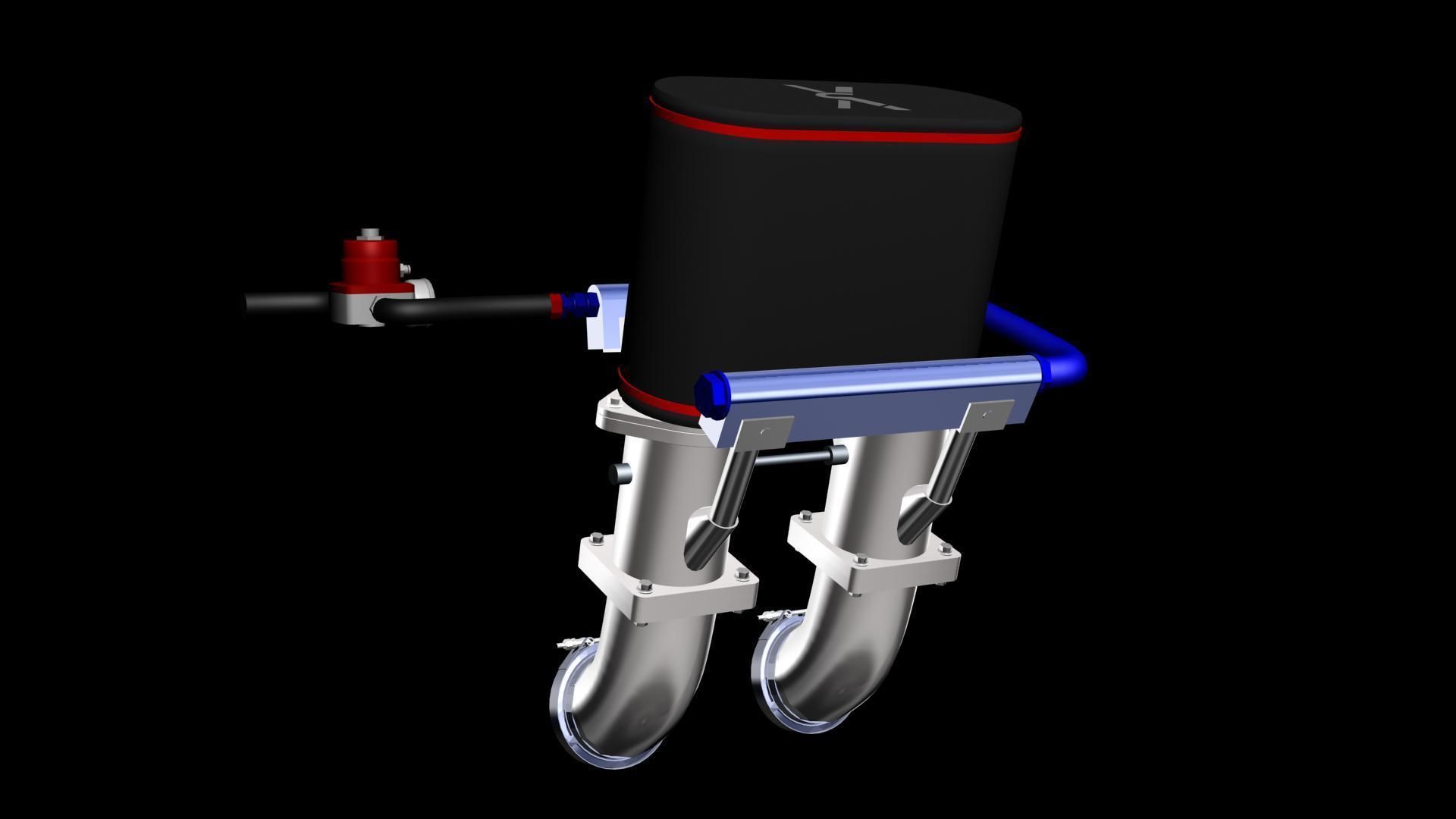 3D model ITB intake system Peripheral ports Rotary engine VR / AR / low ...