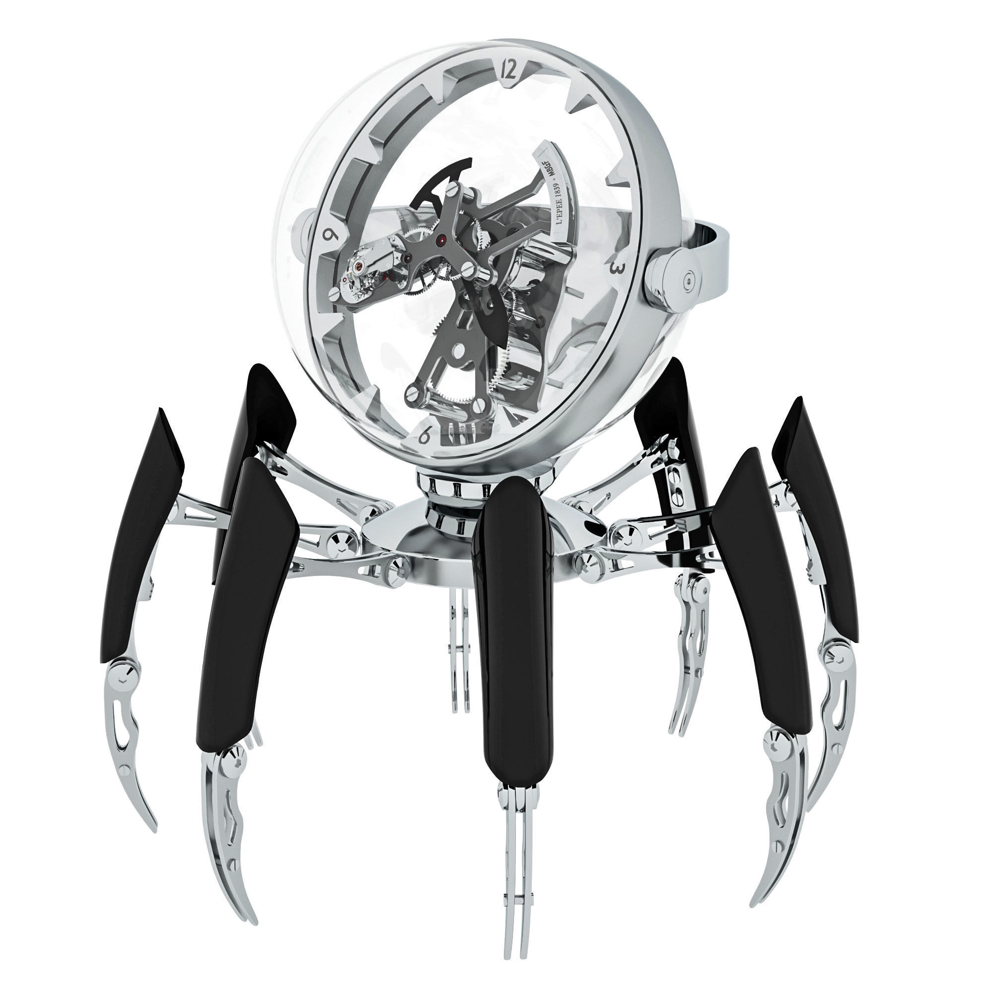 Swiss table clock OCTOPOD 3D model | CGTrader