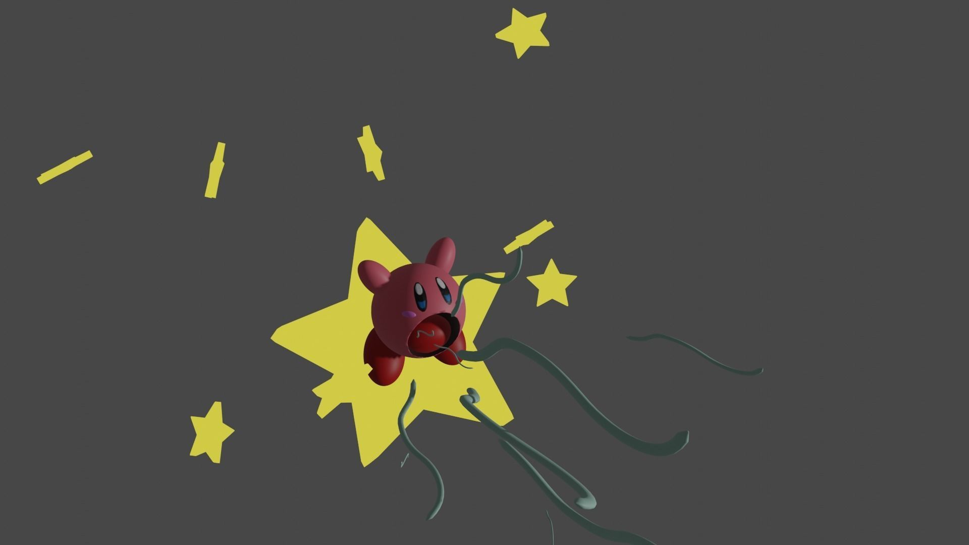 3D model Kirby Inhale VR / AR / low-poly | CGTrader