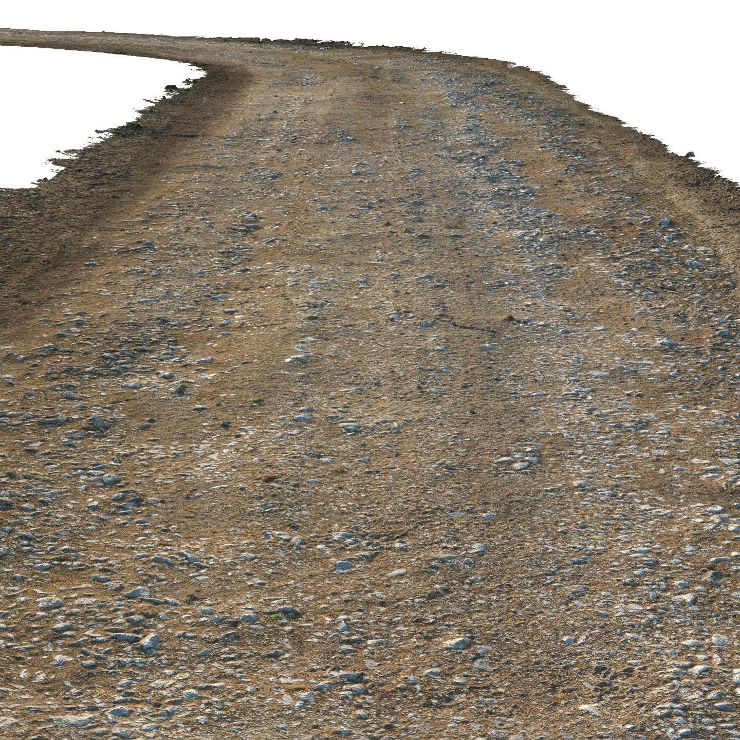 3D model Summer dirt road 25 meters VR / AR / low-poly | CGTrader