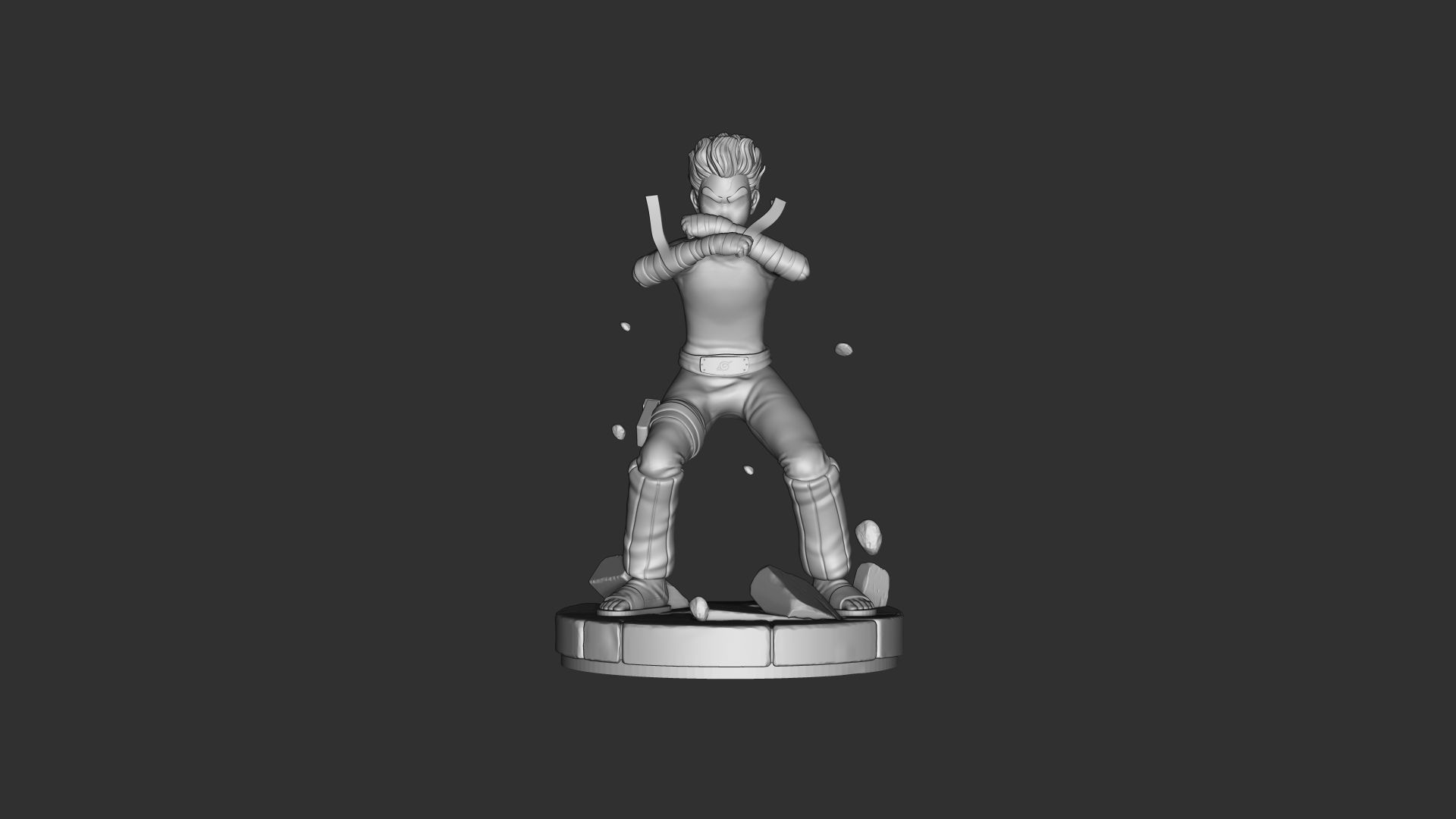 Rock Lee 3D model 3D printable | CGTrader