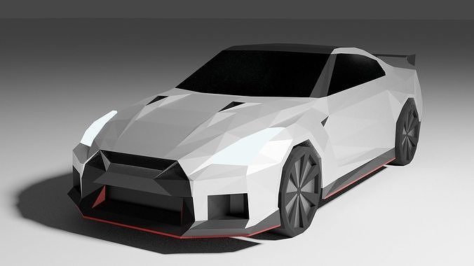 3D model Low Poly Nissan GTR VR / AR / low-poly | CGTrader