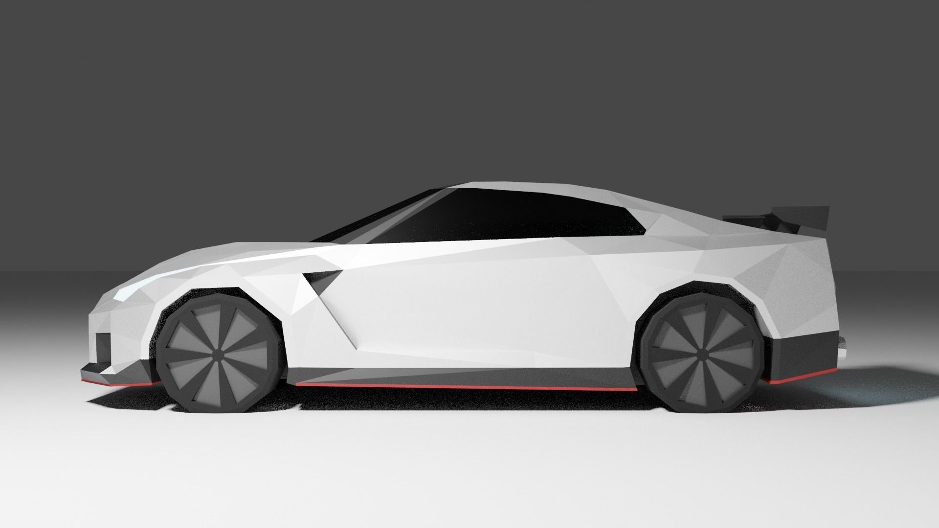 3D model Low Poly Nissan GTR VR / AR / low-poly | CGTrader