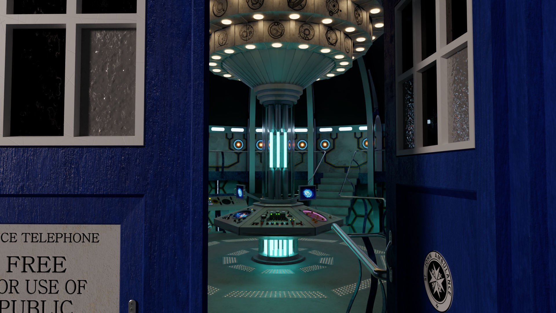 TARDIS - Exterior AND Interior - Smith and Capaldi Design 3D model ...
