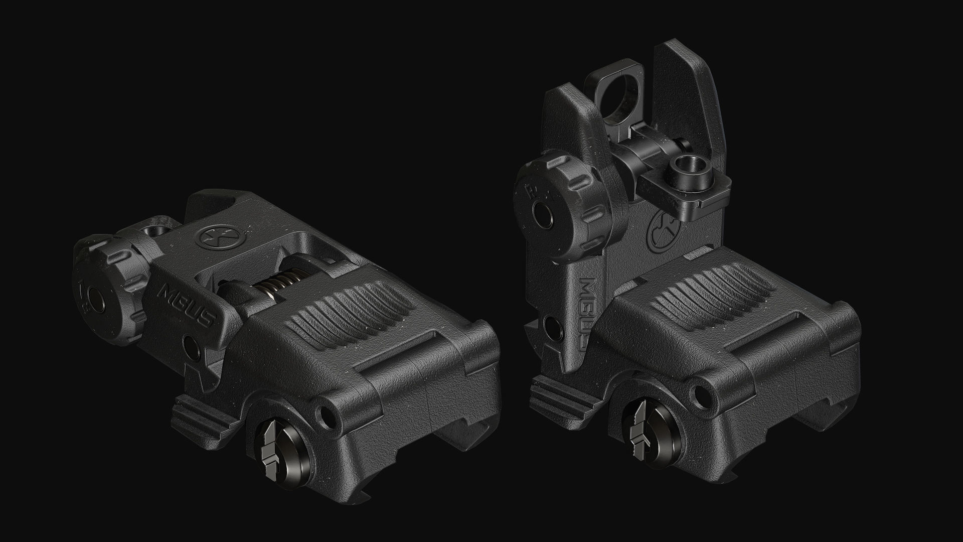 3D model Magpul MBUS Ironsights VR / AR / low-poly | CGTrader